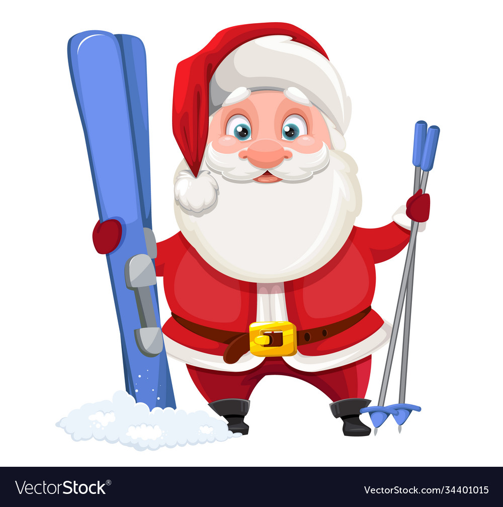 Merry christmas and happy new year santa claus Vector Image