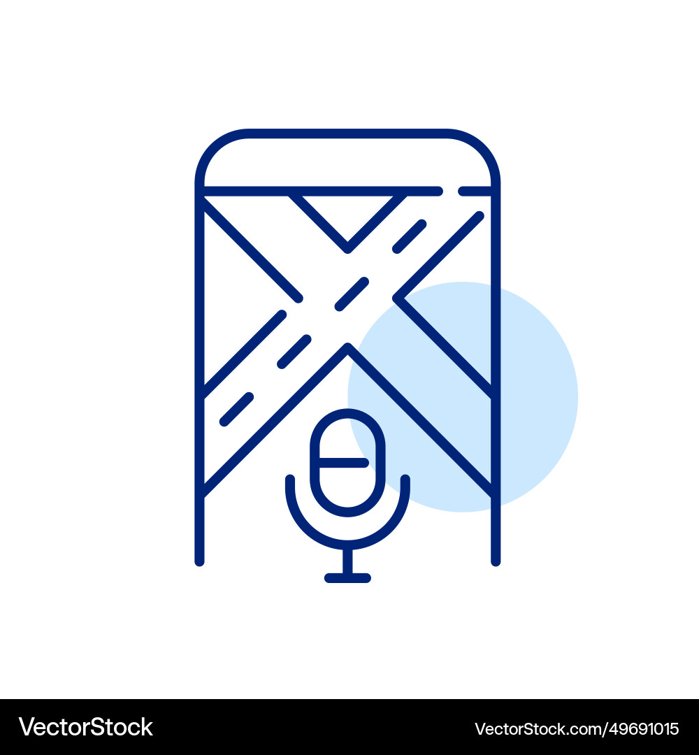 Navigation voice over smart assistant app pixel Vector Image