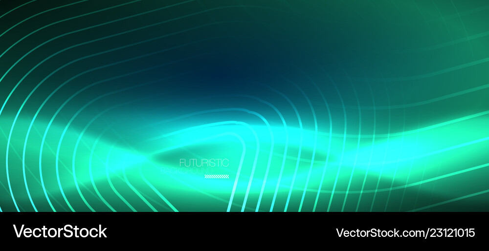 Neon glowing techno lines hi-tech futuristic Vector Image