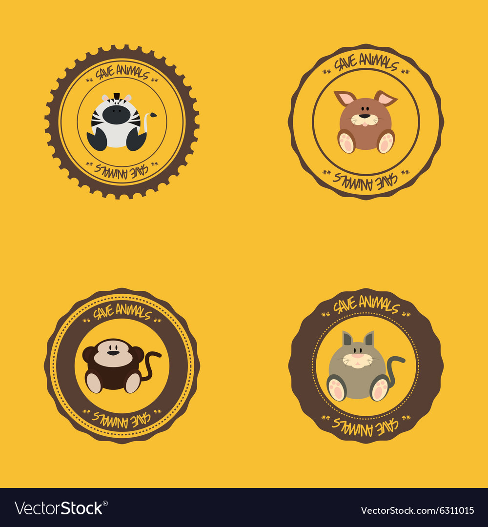 Save animals Royalty Free Vector Image - VectorStock