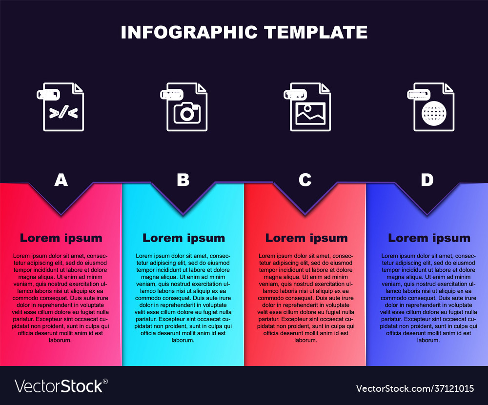 Set line xsl file document raw tiff and html Vector Image Set line xsl file document raw tiff and html Vector Image
