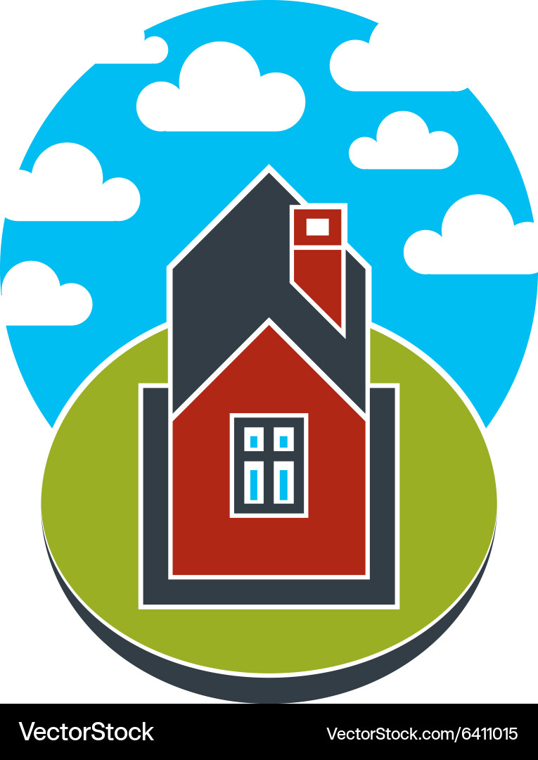 Simple house countryside idea abstract ima Vector Image
