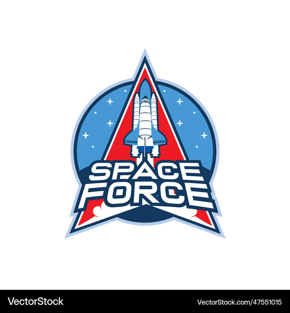 Space force fantasy logo and bagde design Vector Image