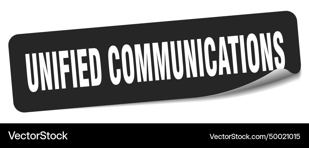 Unified communications sticker unified Royalty Free Vector