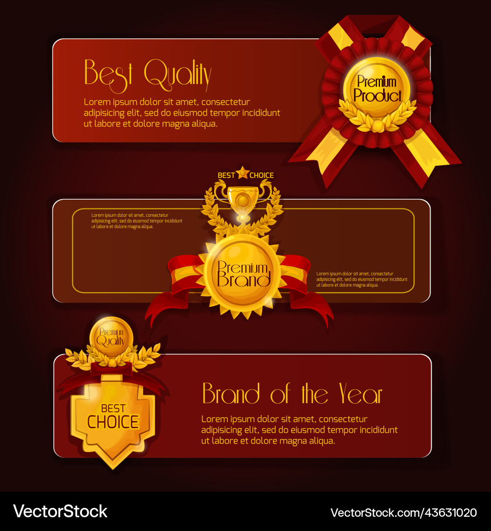 Award sale banners Royalty Free Vector Image - VectorStock