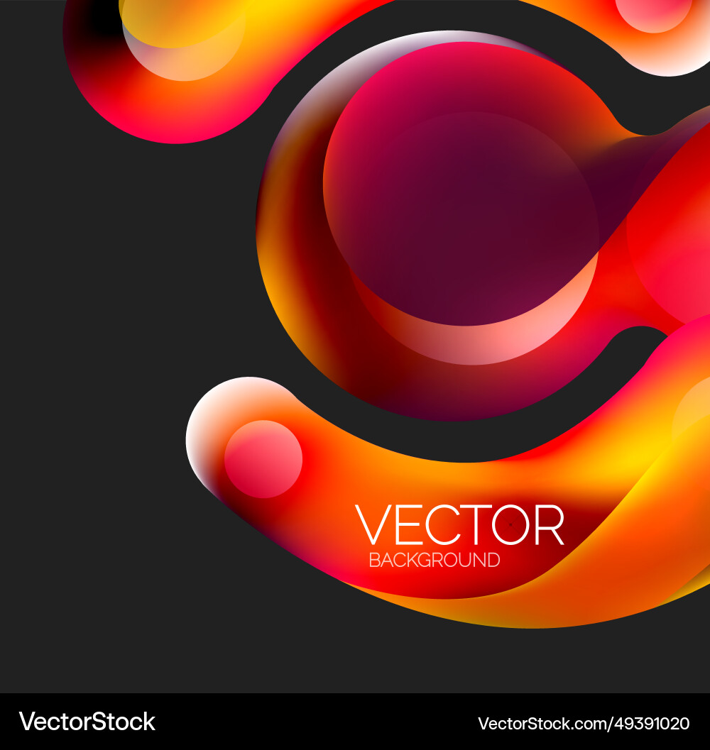 Beautiful flowing round shapes and circles Vector Image