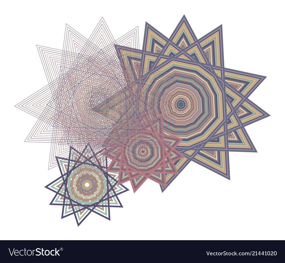 Geometric conceptual background star pattern Vector Image