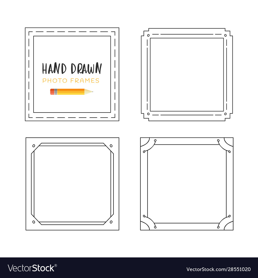 Hand-drawn frames Royalty Free Vector Image - VectorStock