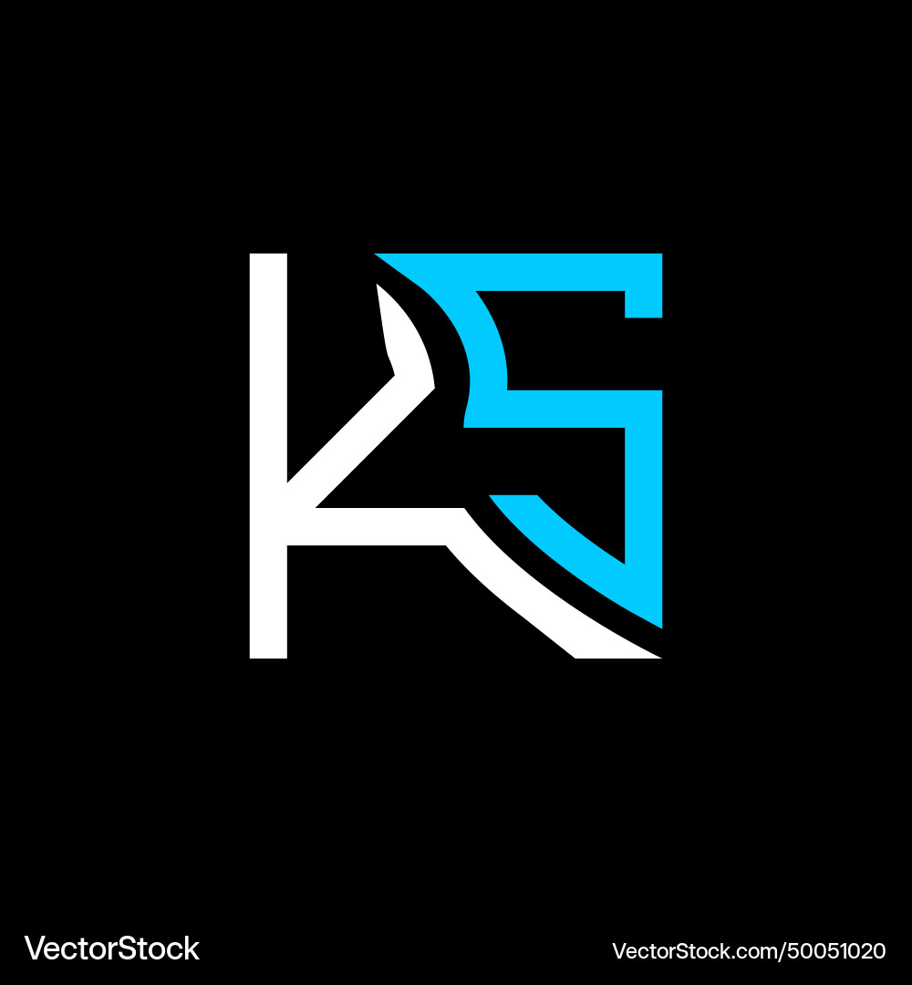 Ks letter logo design simple and modern Royalty Free Vector