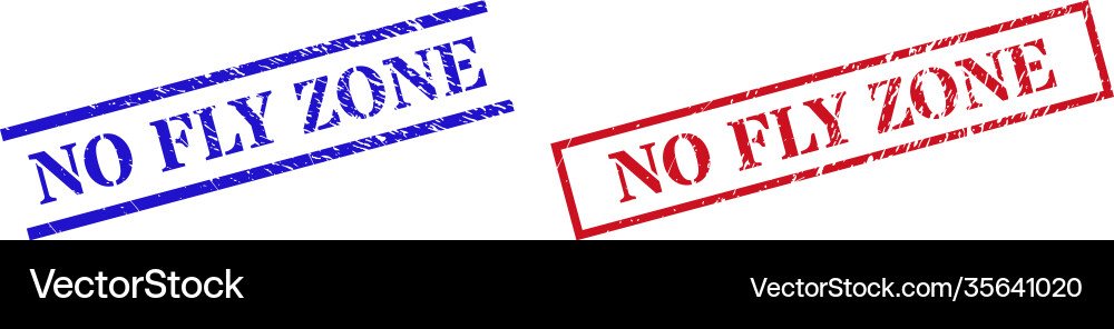 No fly zone textured scratched stamp seals Vector Image