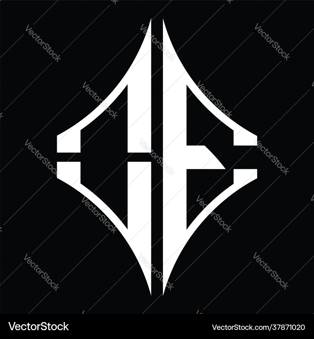 Oe logo monogram with diamond shape design Vector Image