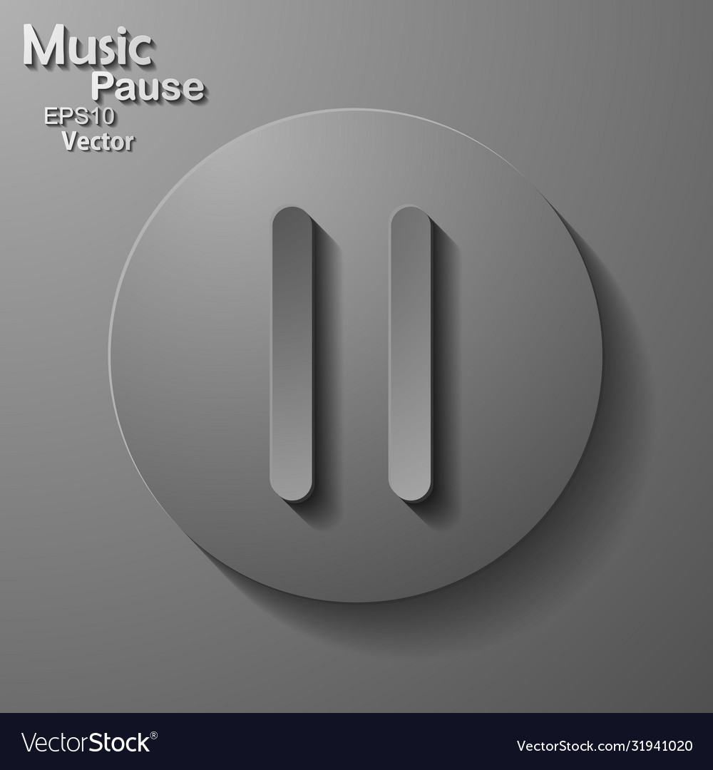 Pause button icon Royalty Free Vector Image - VectorStock