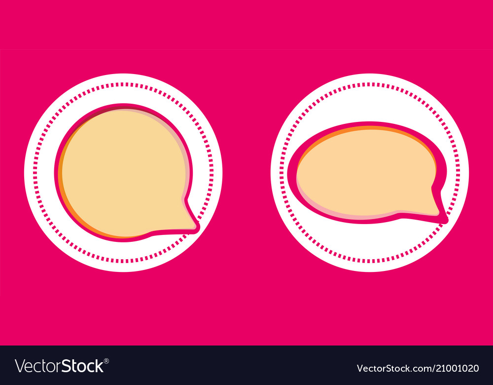 Pink speech bubbles Royalty Free Vector Image - VectorStock
