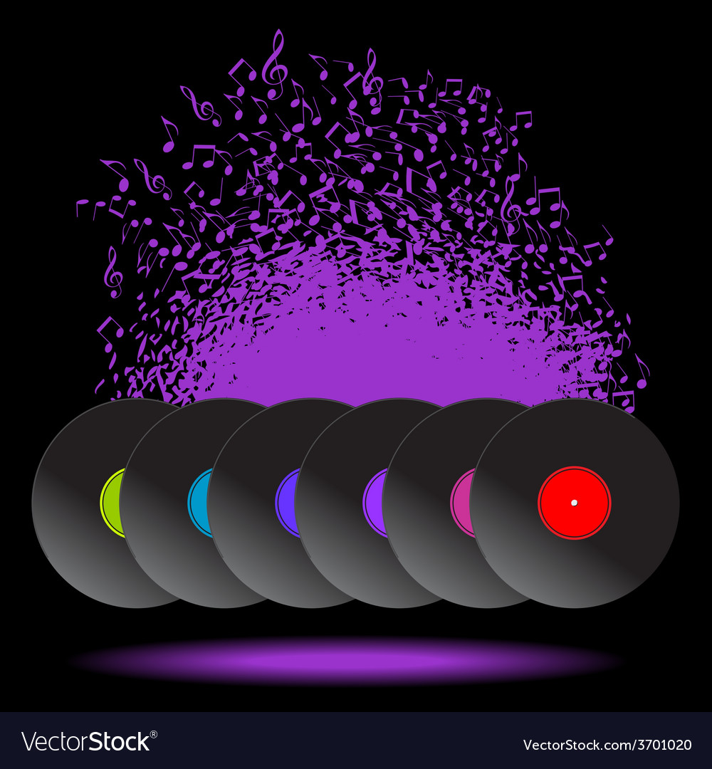 Record notes Royalty Free Vector Image - VectorStock