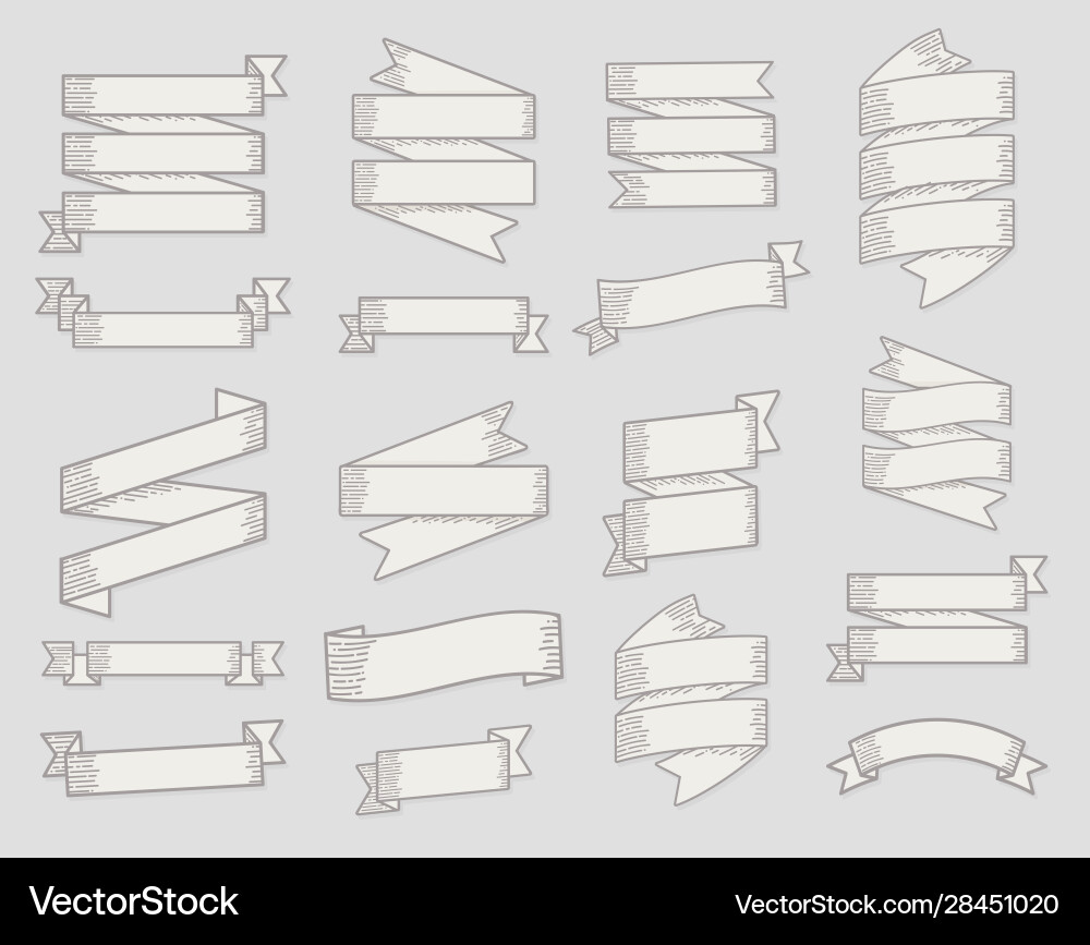 Ribbon and banner design set Royalty Free Vector Image