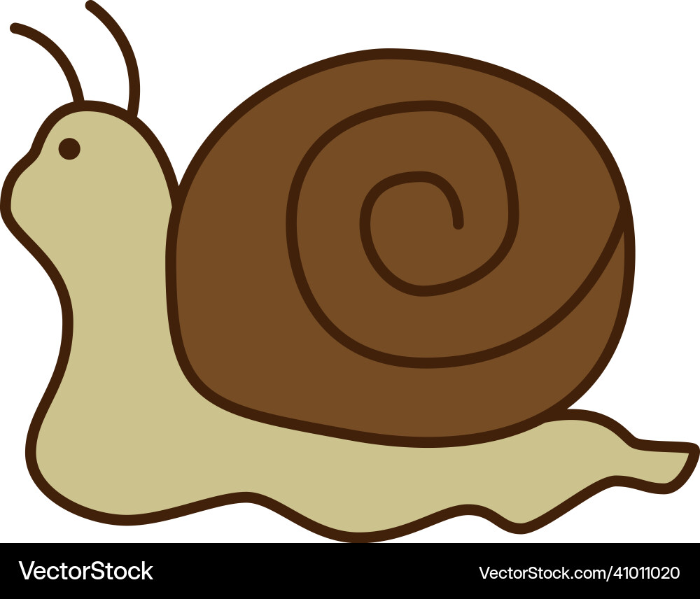 Snail animal filled outline icon Royalty Free Vector Image