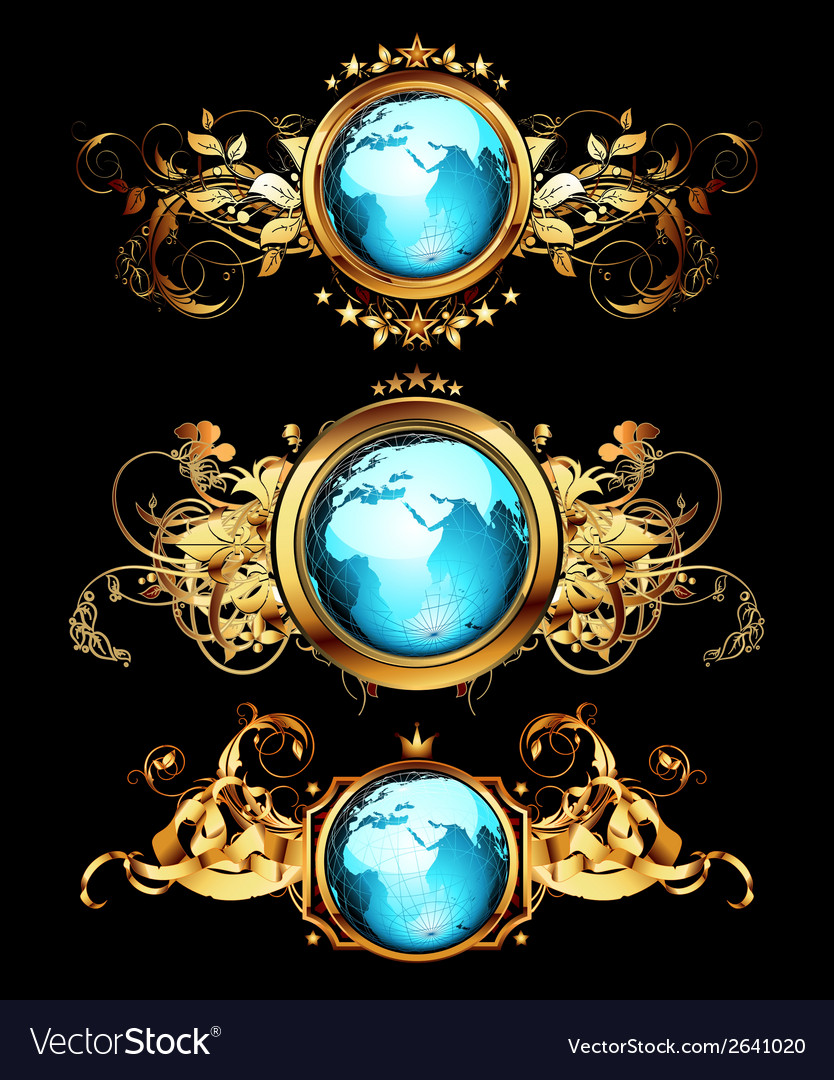 World frames set Royalty Free Vector Image - VectorStock