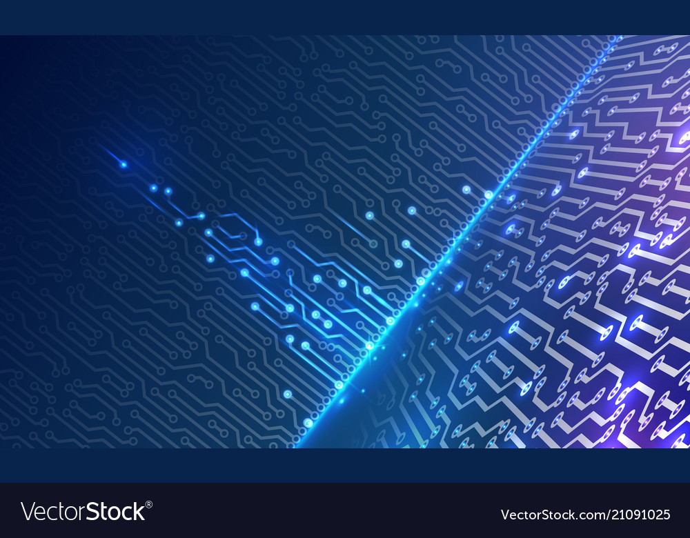 Abstract glowing on technology background Vector Image