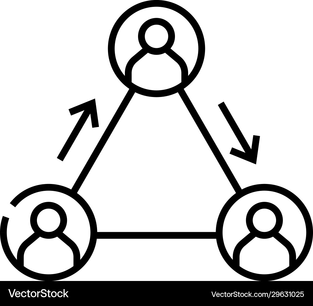 Communications line icon concept sign outline Vector Image