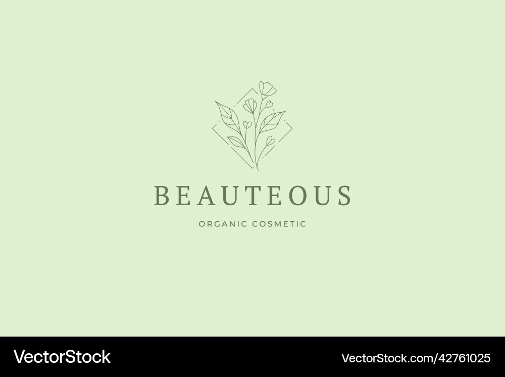 Elegant botanical flower rhombus frame spring Vector Image