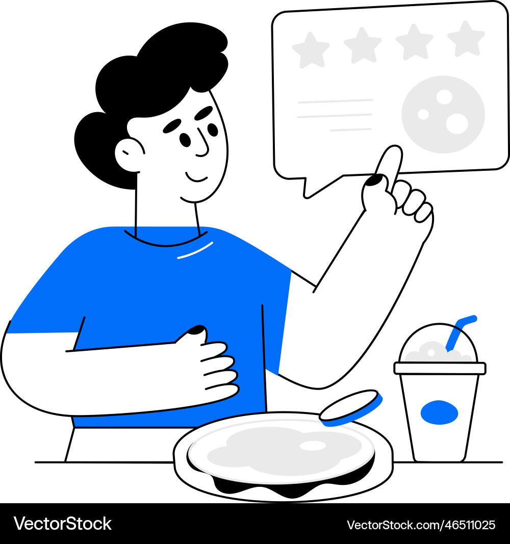 Food review Royalty Free Vector Image - VectorStock