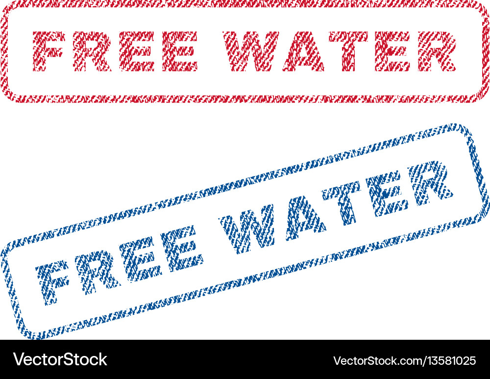 Free water textile stamps Royalty Free Vector Image
