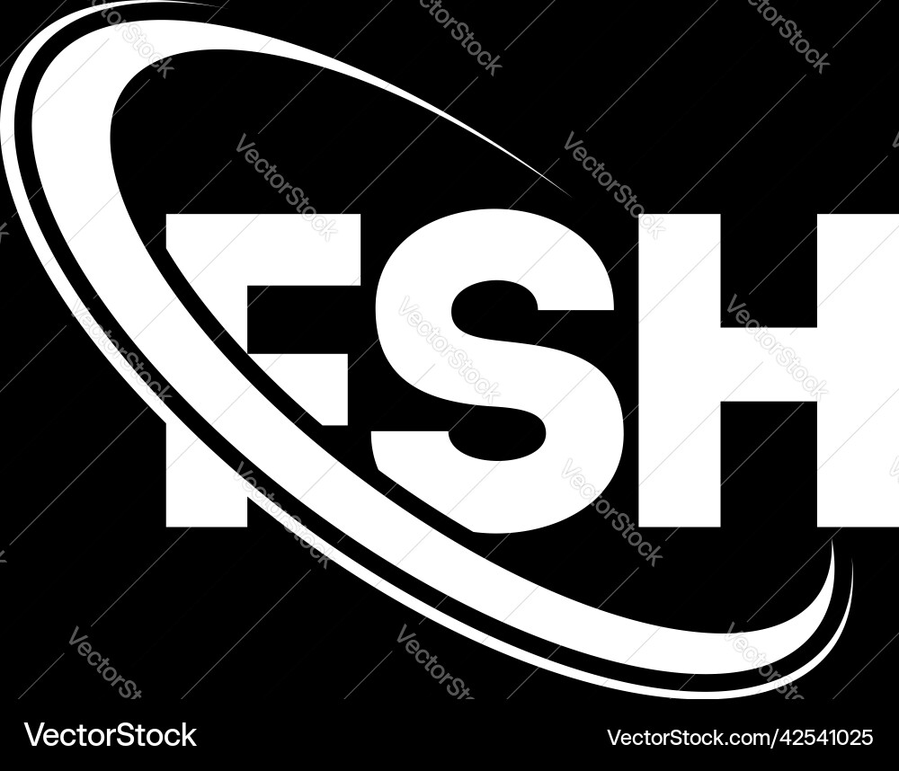 Fsh logo letter letter logo design Royalty Free Vector Image