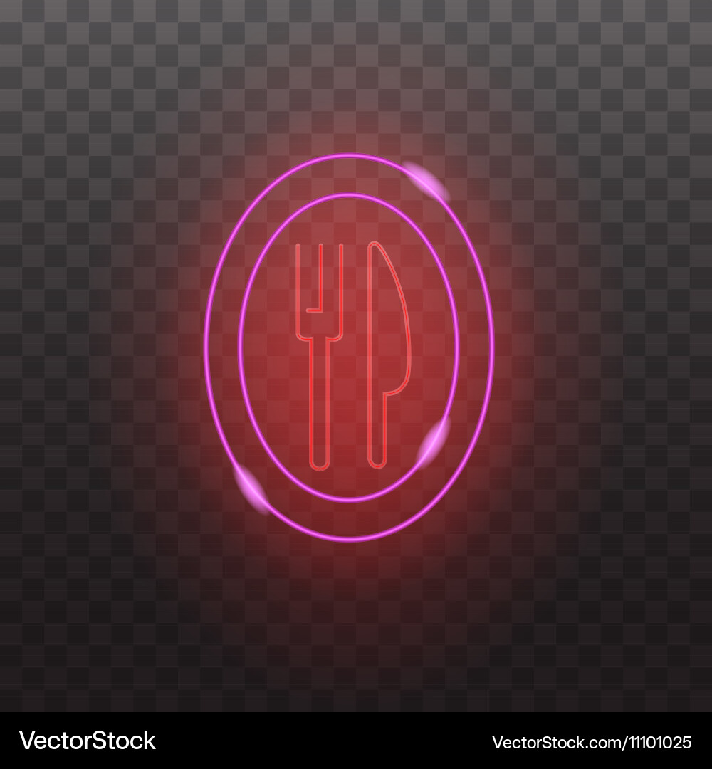 Glowing neon light signs illuminated isolated Vector Image