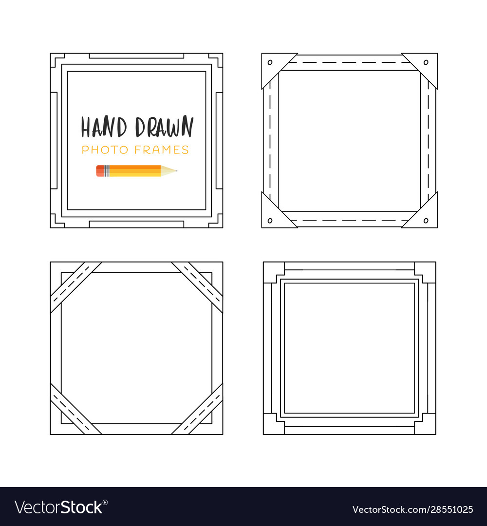 Hand-drawn frames Royalty Free Vector Image - VectorStock