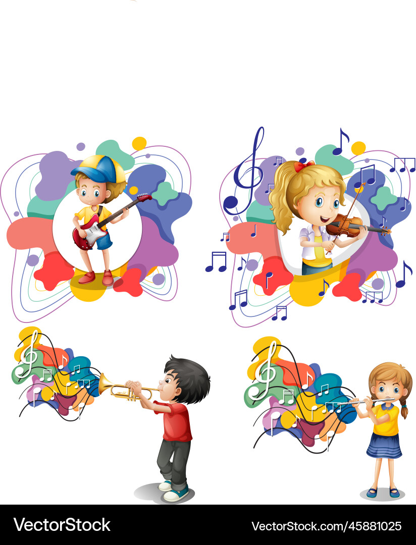 Music theme cartoon icon Royalty Free Vector Image