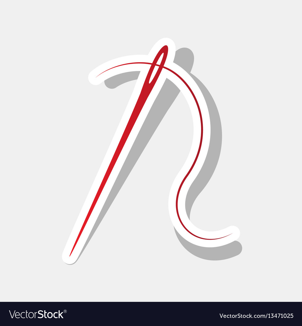 Needle With Thread Sewing Needle Needle For Vector Image