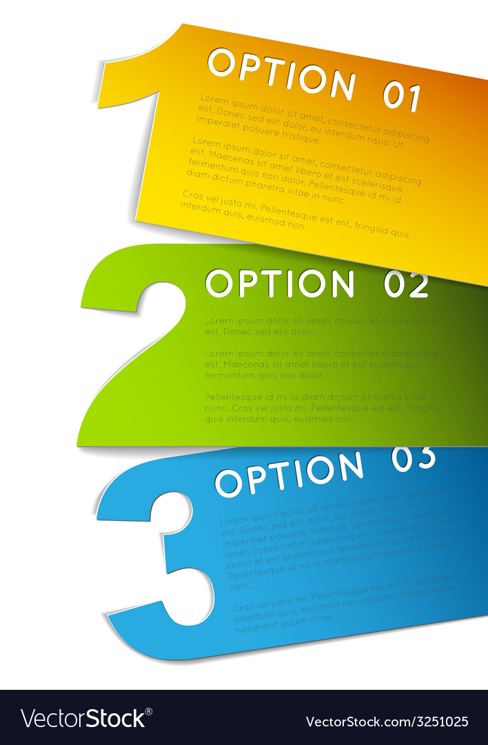 One two three - progress background Royalty Free Vector