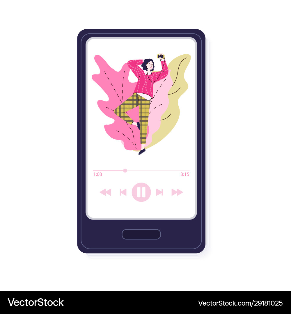 Online music or radio application interface sketch