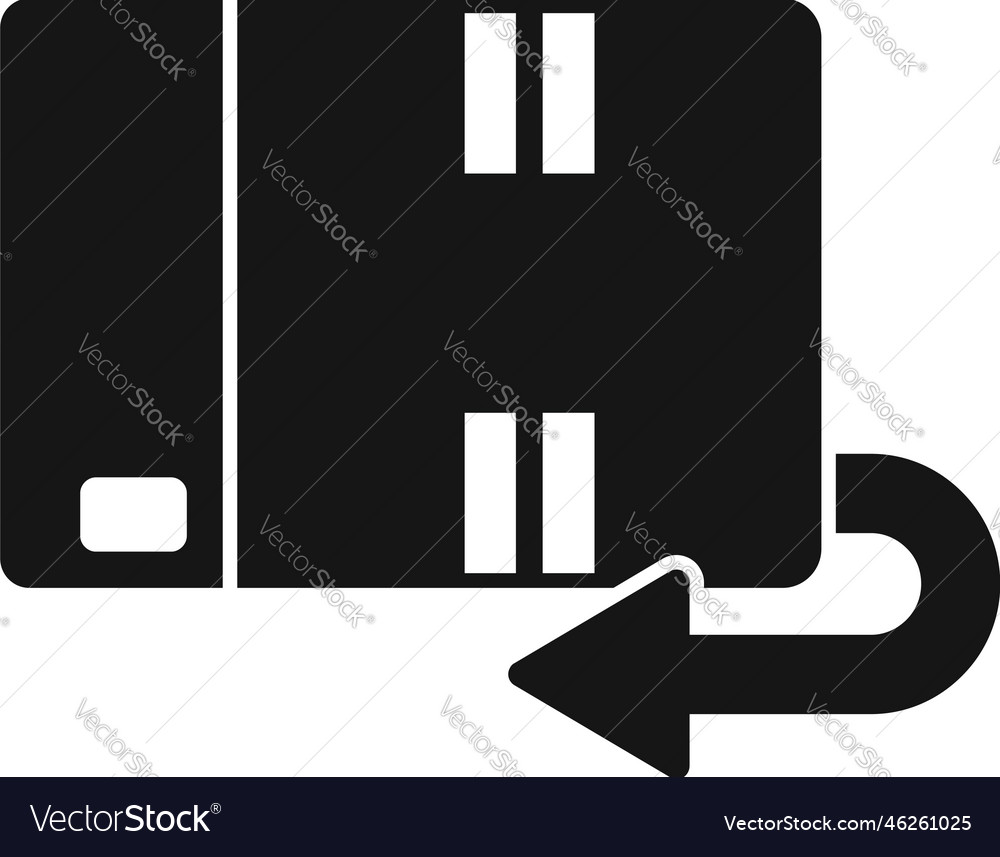 Parcel return icon simple box exchange Royalty Free Vector Parcel return icon simple box exchange Royalty Free Vector