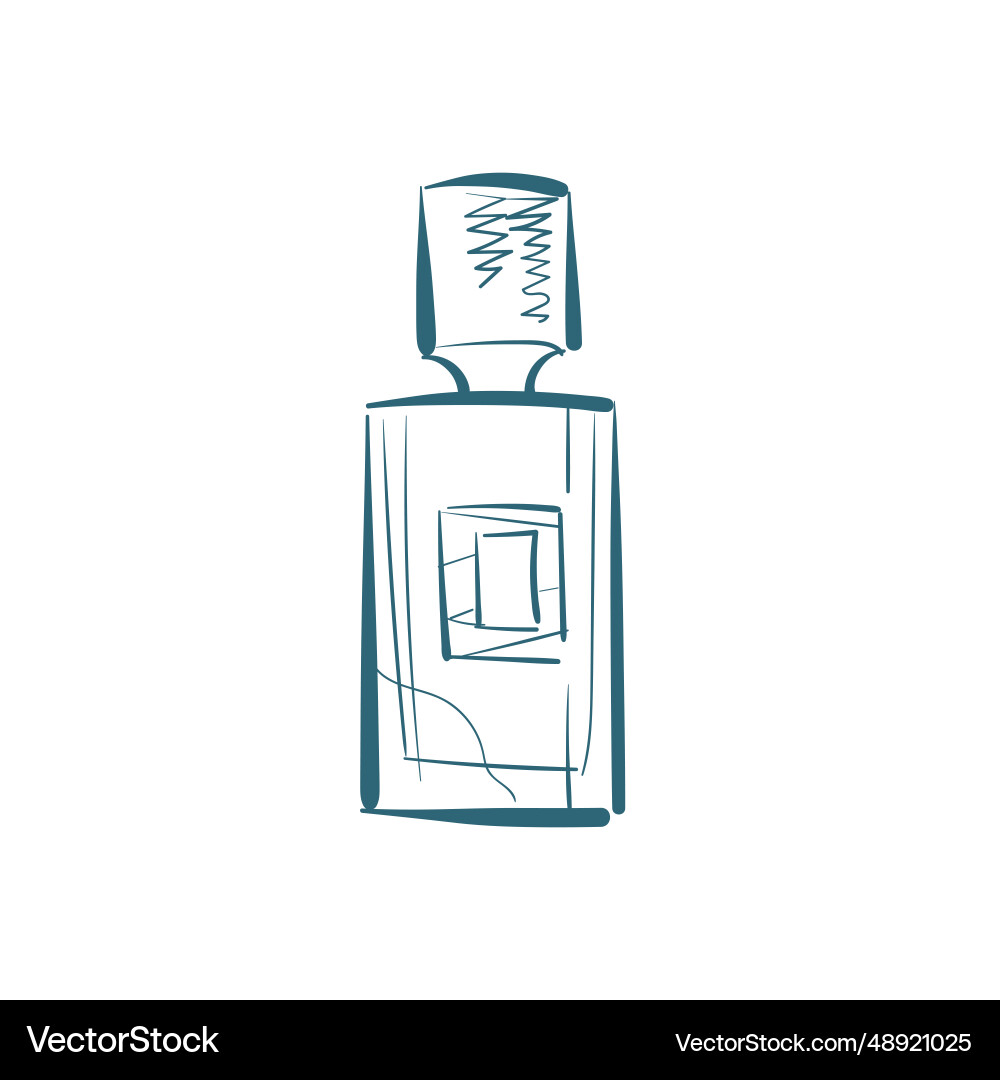 Perfume doodle isolated line art sketch hand drawn
