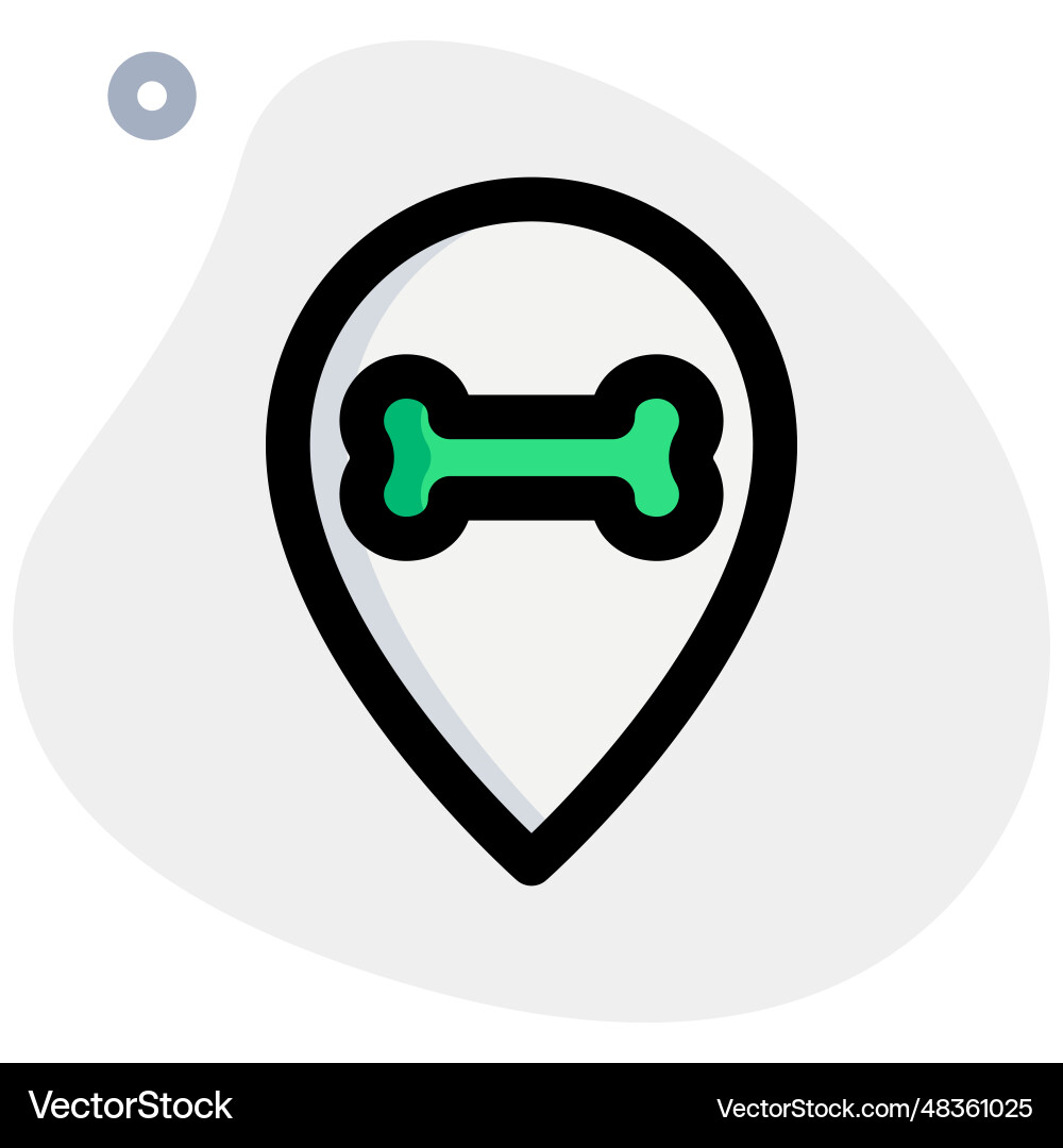 Pet shop location searching through a map Vector Image