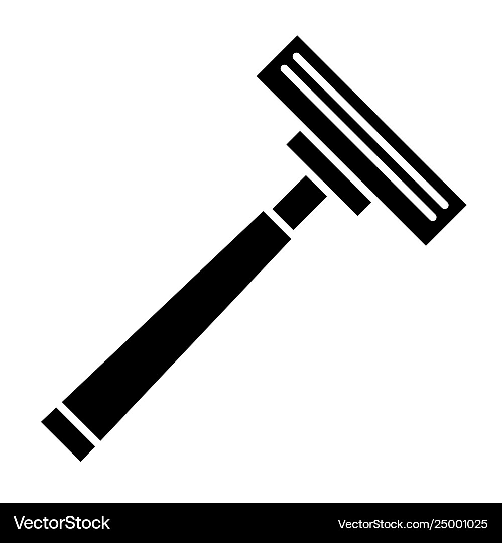Razor solid icon shaving Royalty Free Vector Image