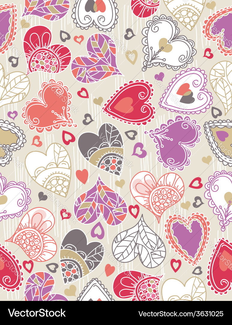 Valentines background with color hearts Royalty Free Vector