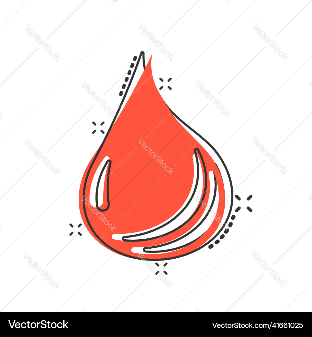 Water drop icon in comic style liquid cartoon Vector Image