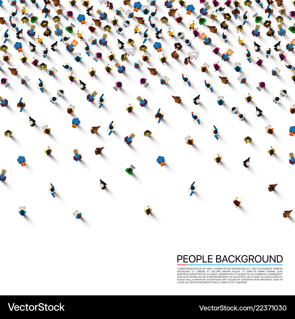 A crowd of people Royalty Free Vector Image - VectorStock