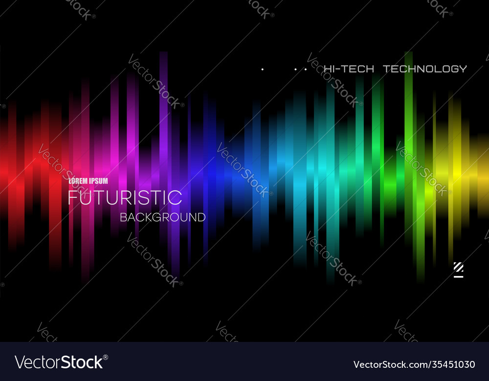 Abstract background with multicolored equalizer Vector Image