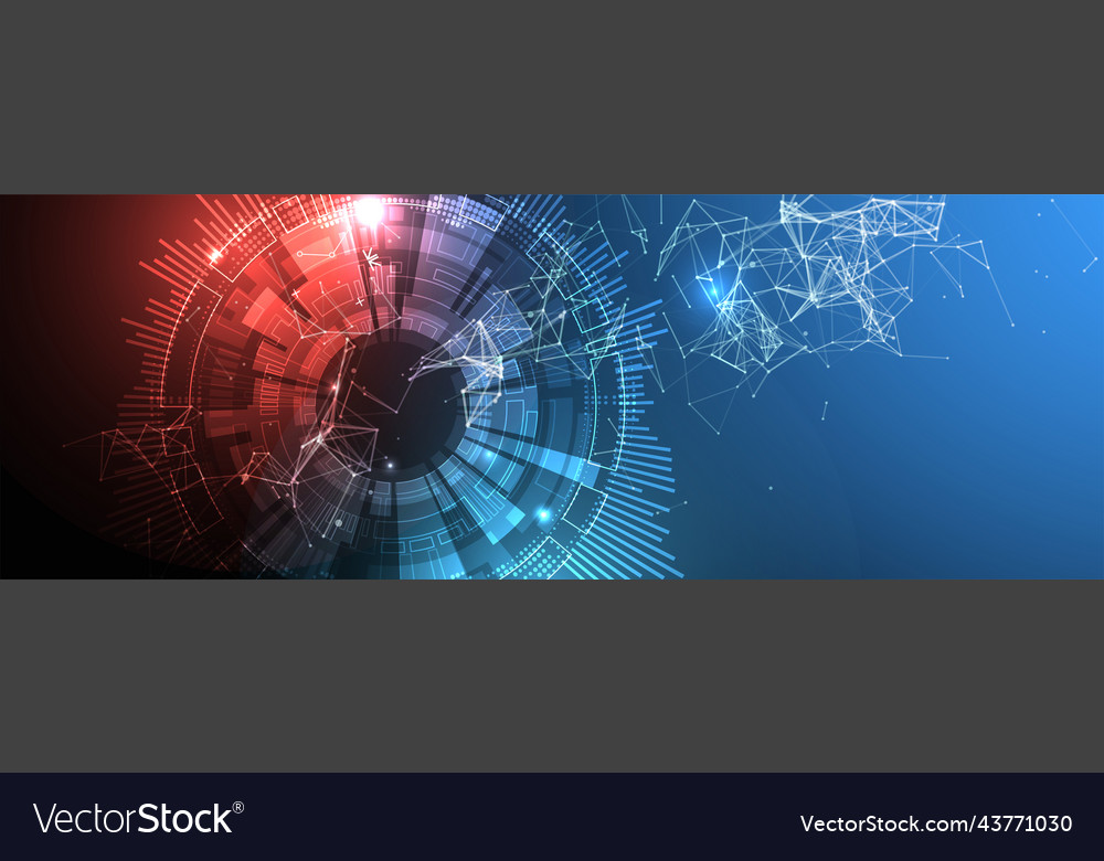 Abstract technology background with plexus effect Vector Image