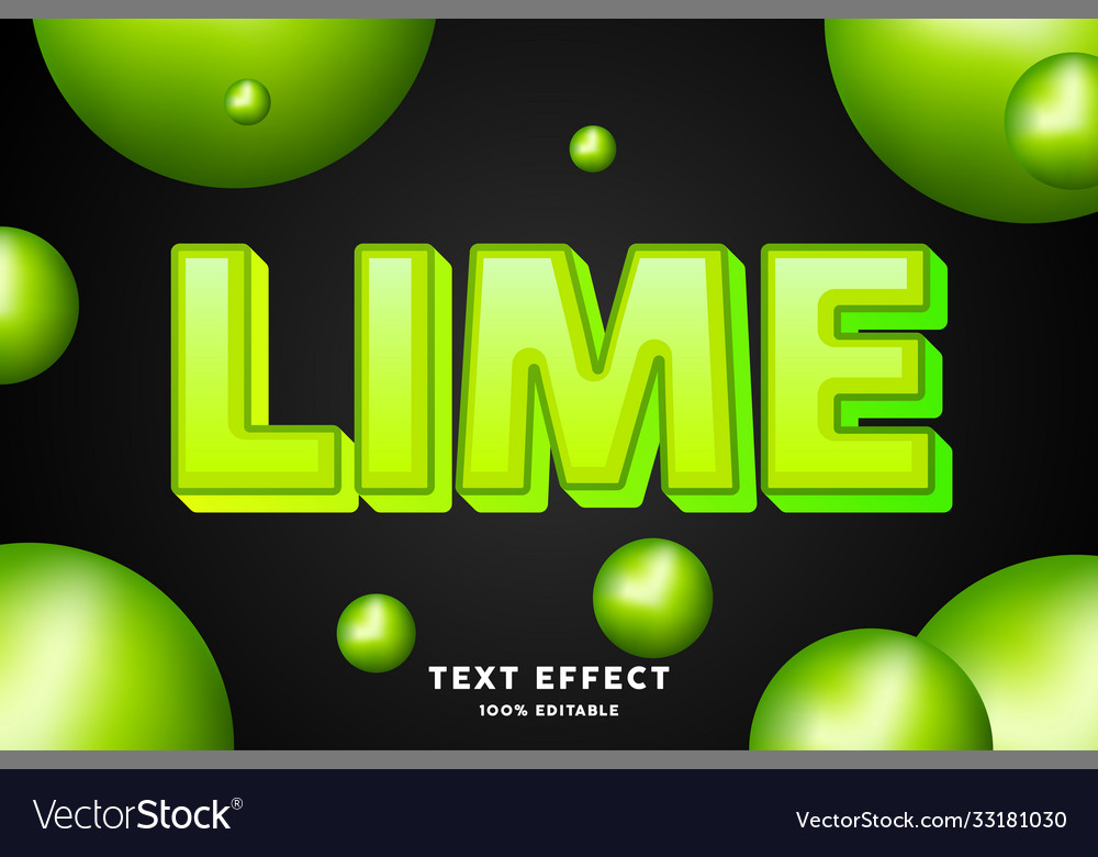 Editable text style effect typography template Vector Image