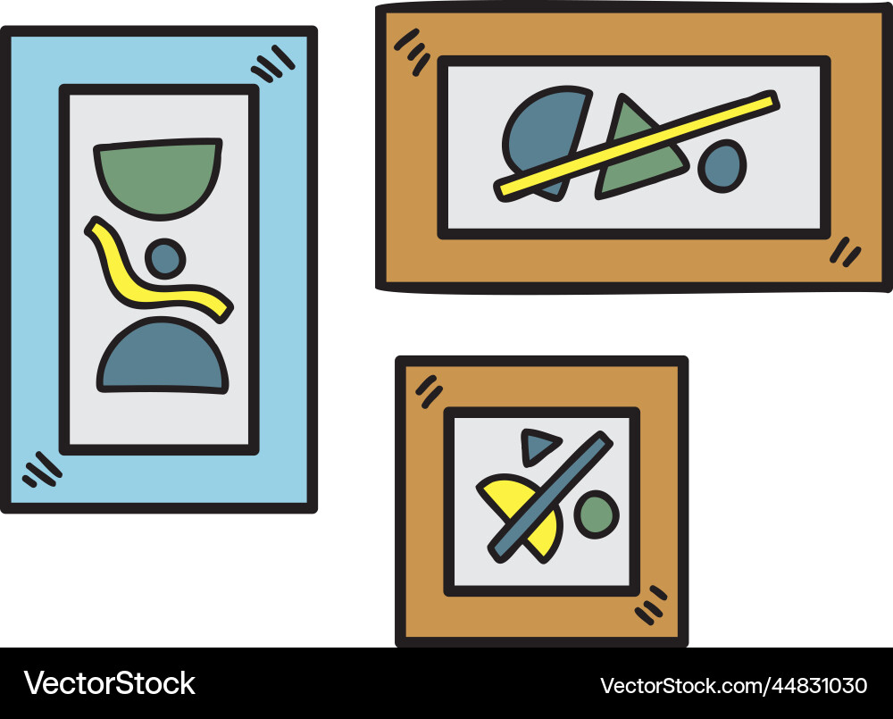 Hand drawn minimalist style photo frame Royalty Free Vector