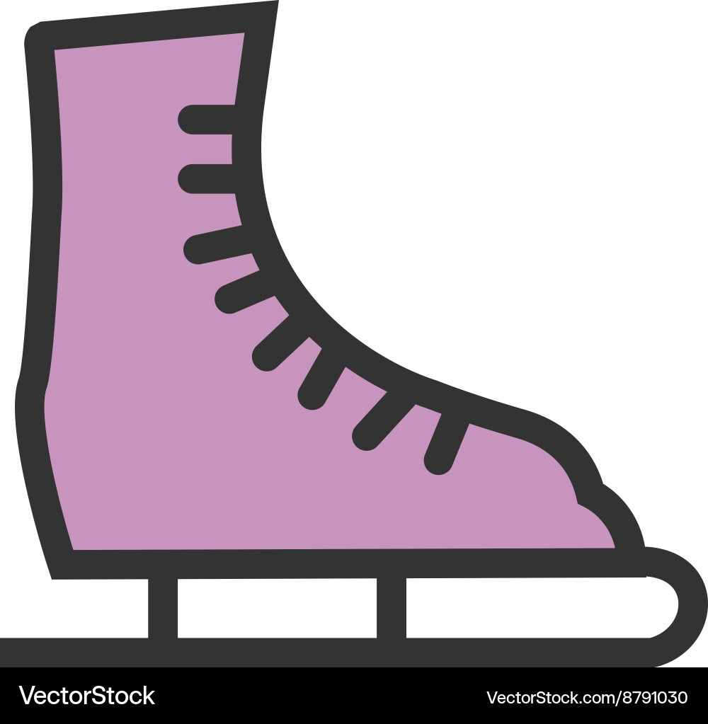 Ice skating shoe Royalty Free Vector Image - VectorStock