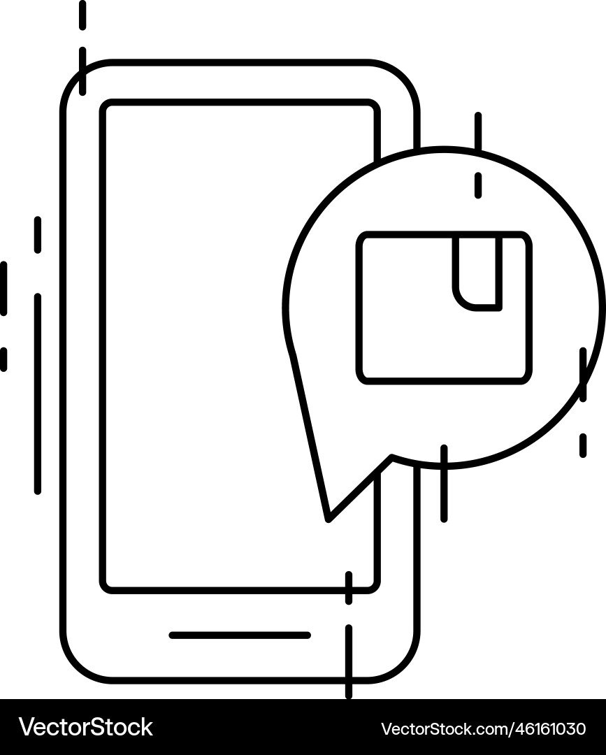 Mobile tracking delivery service icons with black Vector Image