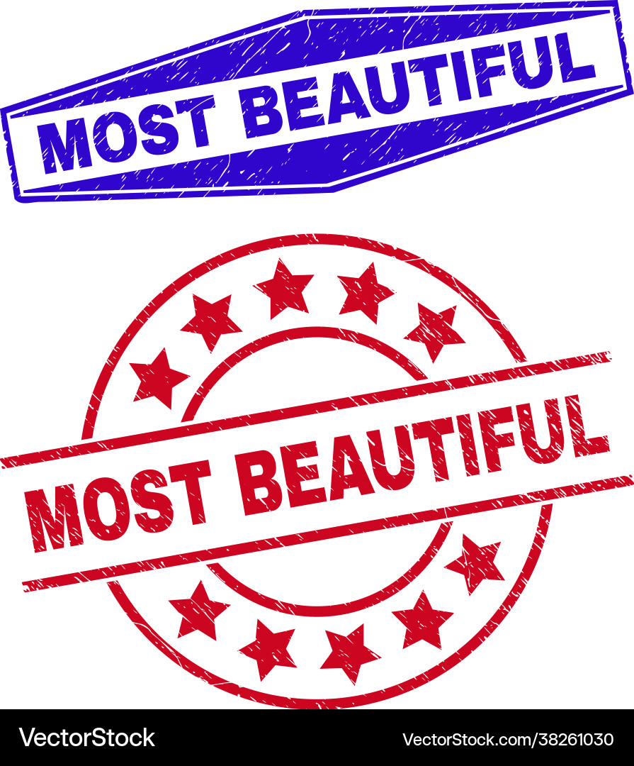 Most beautiful corroded badges in circle Vector Image