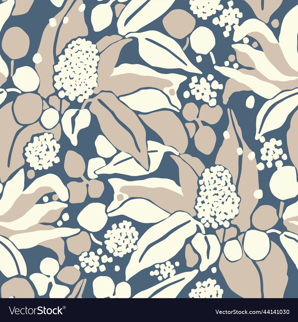 Simple abstract flower seamless pattern Royalty Free Vector
