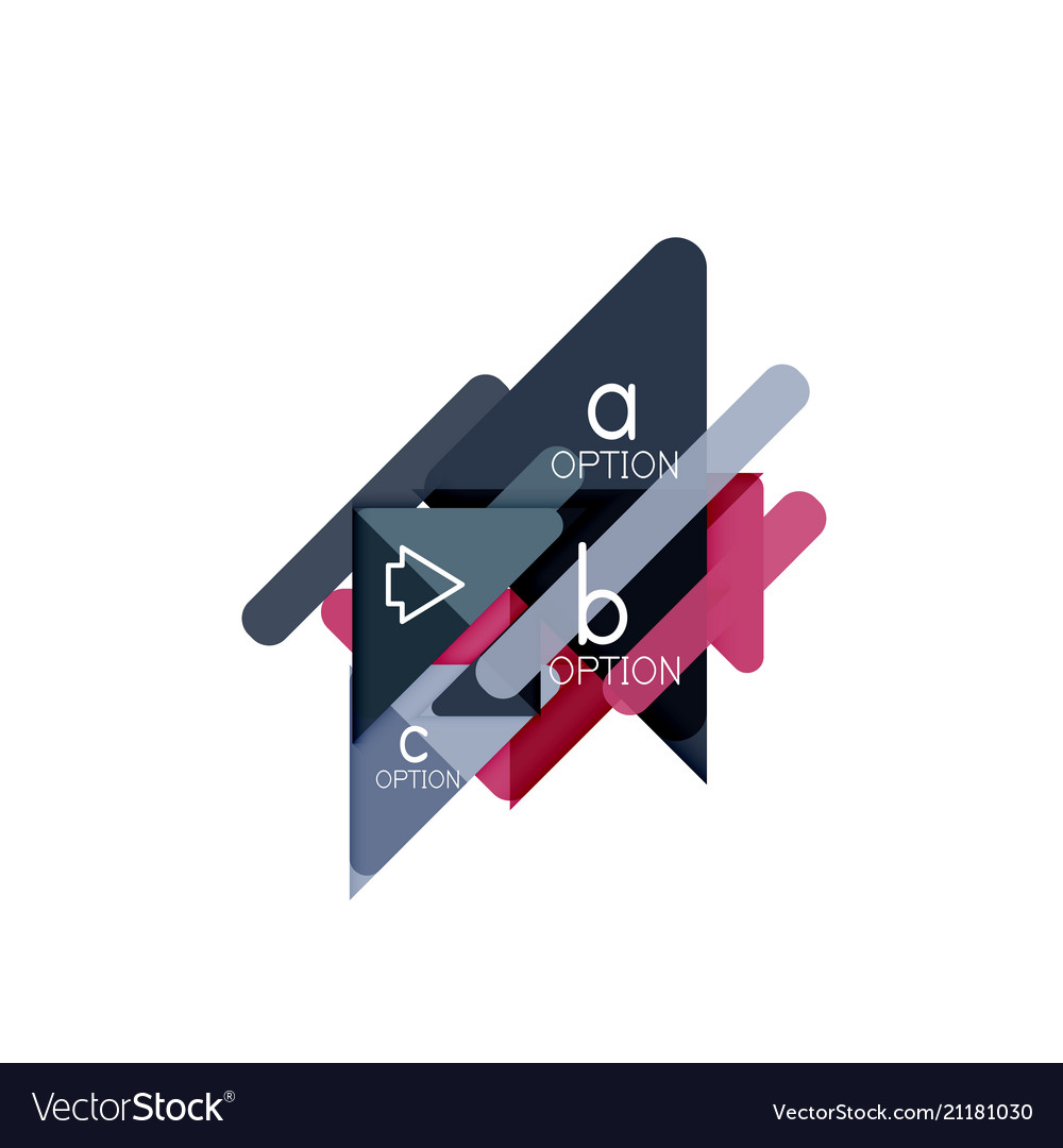 Triangle data visualization design option Vector Image