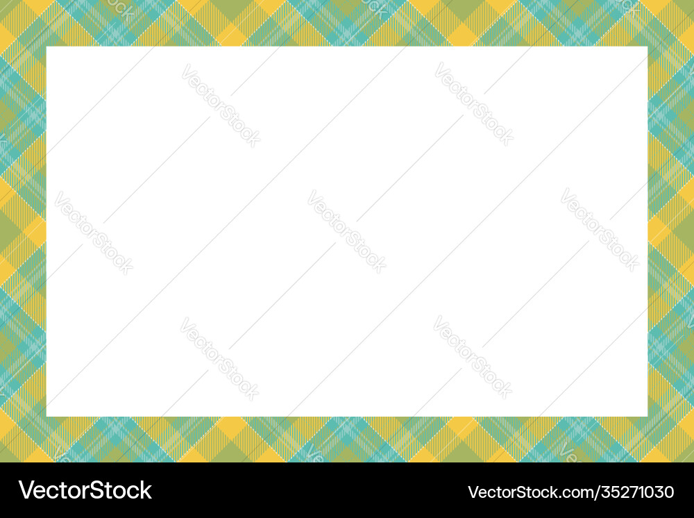 Vintage frame scottish border pattern retro Vector Image